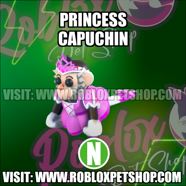 Princess Capuchin Monkey NEON Adopt Me Princess Capuchin Monkey NEON Adopt Me