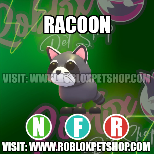 Raccoon NEON FLY RIDE Adopt Me