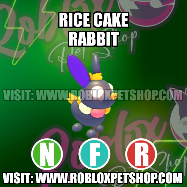 Rice Cake Rabbit NEON FLY RIDE Adopt Me